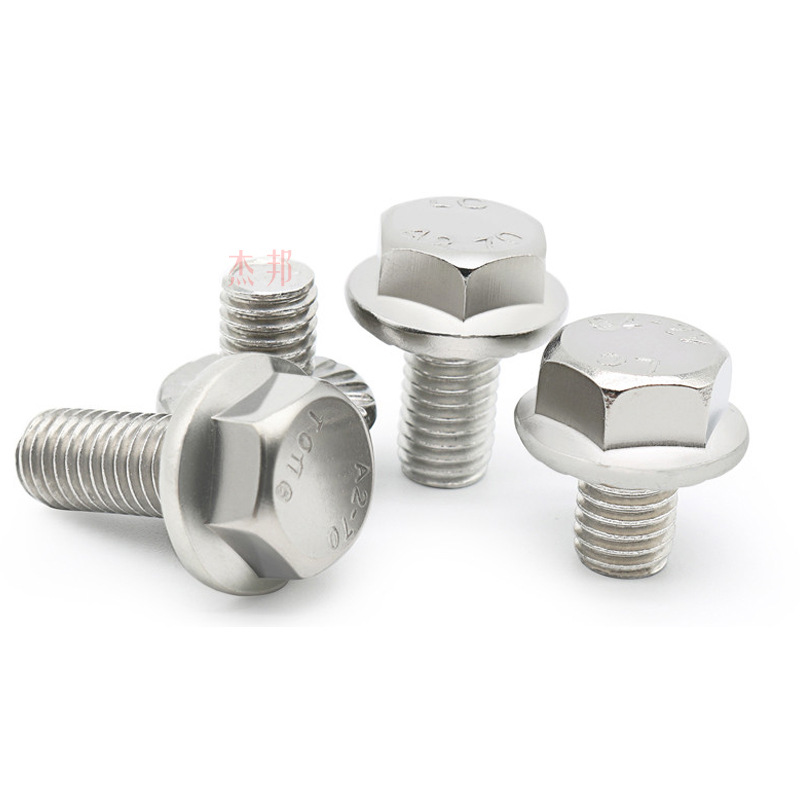 304不锈钢外六角法兰面螺栓GB5789花齿螺丝钉M5M6M8-M12全螺纹-阿里巴巴