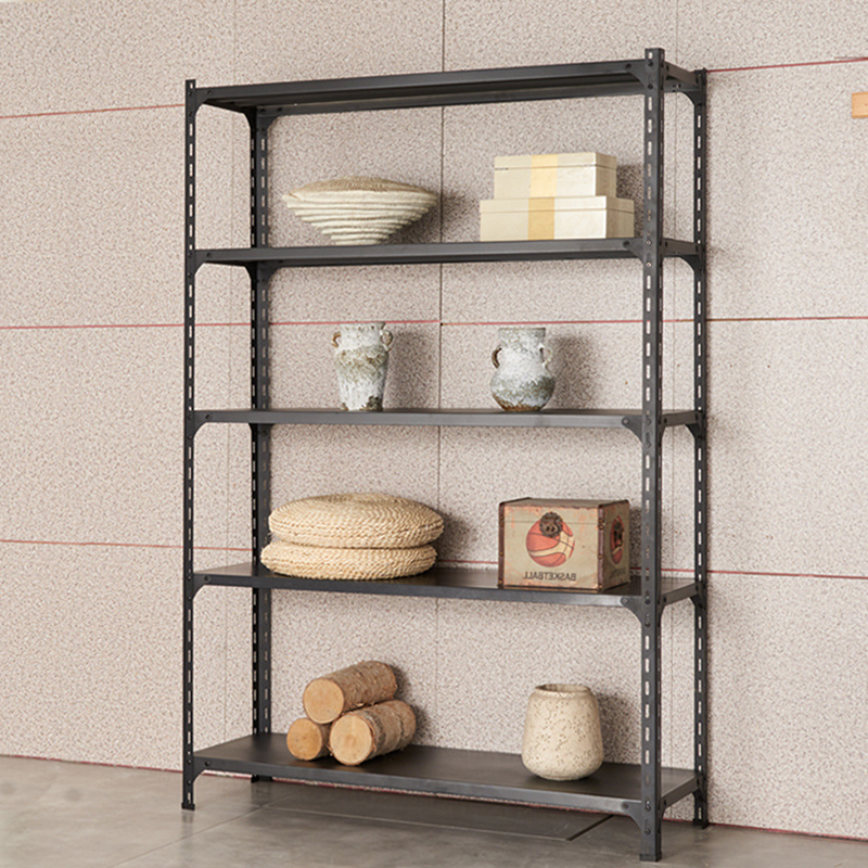 货架置物架仓储超市展示架自由组合多功能家用多层货物铁架子黑色-阿里巴巴