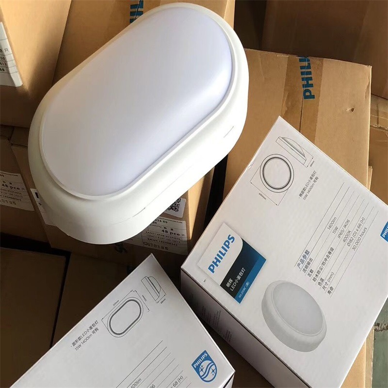 飞利浦明晖LED面包灯 WL008C防潮灯 带红外感应15w防水防尘吸顶灯-阿里巴巴