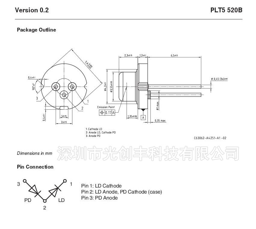欧司朗带PD激光二极管PLT5520B绿光520nm80mW3针脚现货激光二极管-阿里巴巴