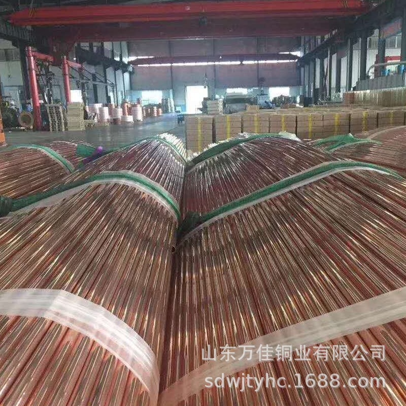 TP2空调铜管 紫铜管批发 制冷r410a包塑冷媒管 t2紫铜方管 矩形管-阿里巴巴