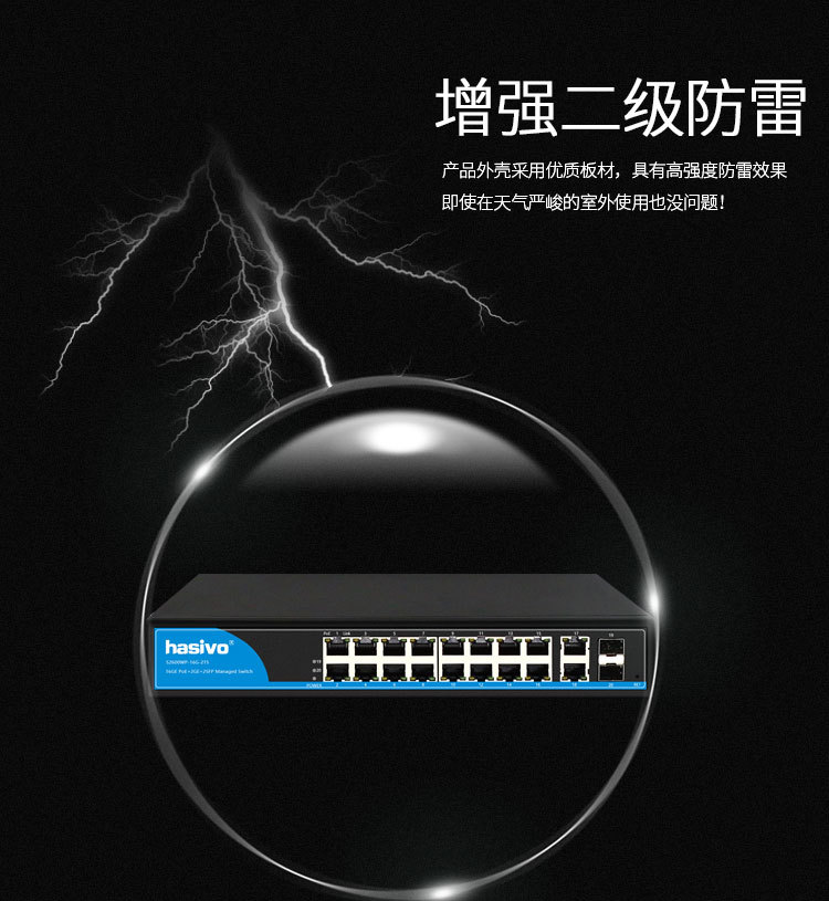 S2600WP-16G-2TS 2光18电管理型POE交换机企业VLAN二层网管交换机-阿里巴巴