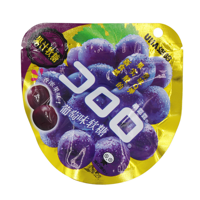 UHA悠哈味觉果汁软糖酷露露草莓/葡萄/桃子味橡皮QQ爆浆CO糖果52g-阿里巴巴