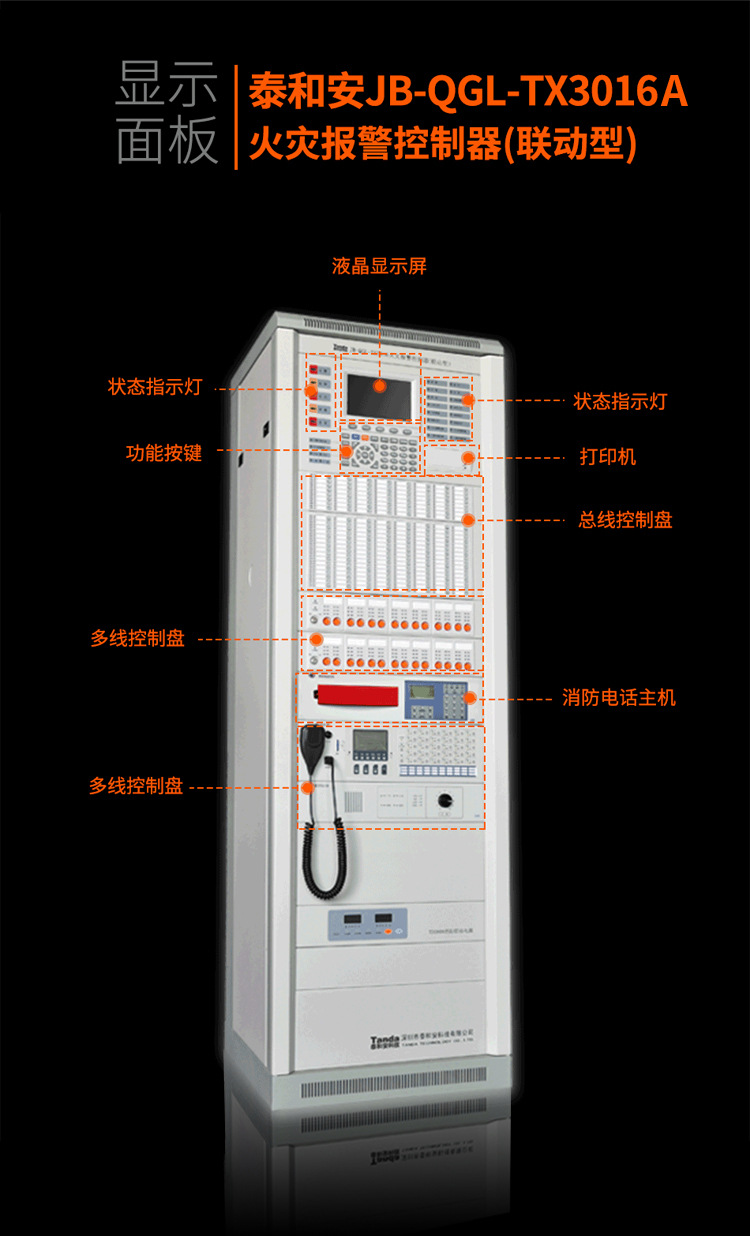 泰和安火灾报警控制器（联动型）泰和安TX3016A 点位齐全-阿里巴巴