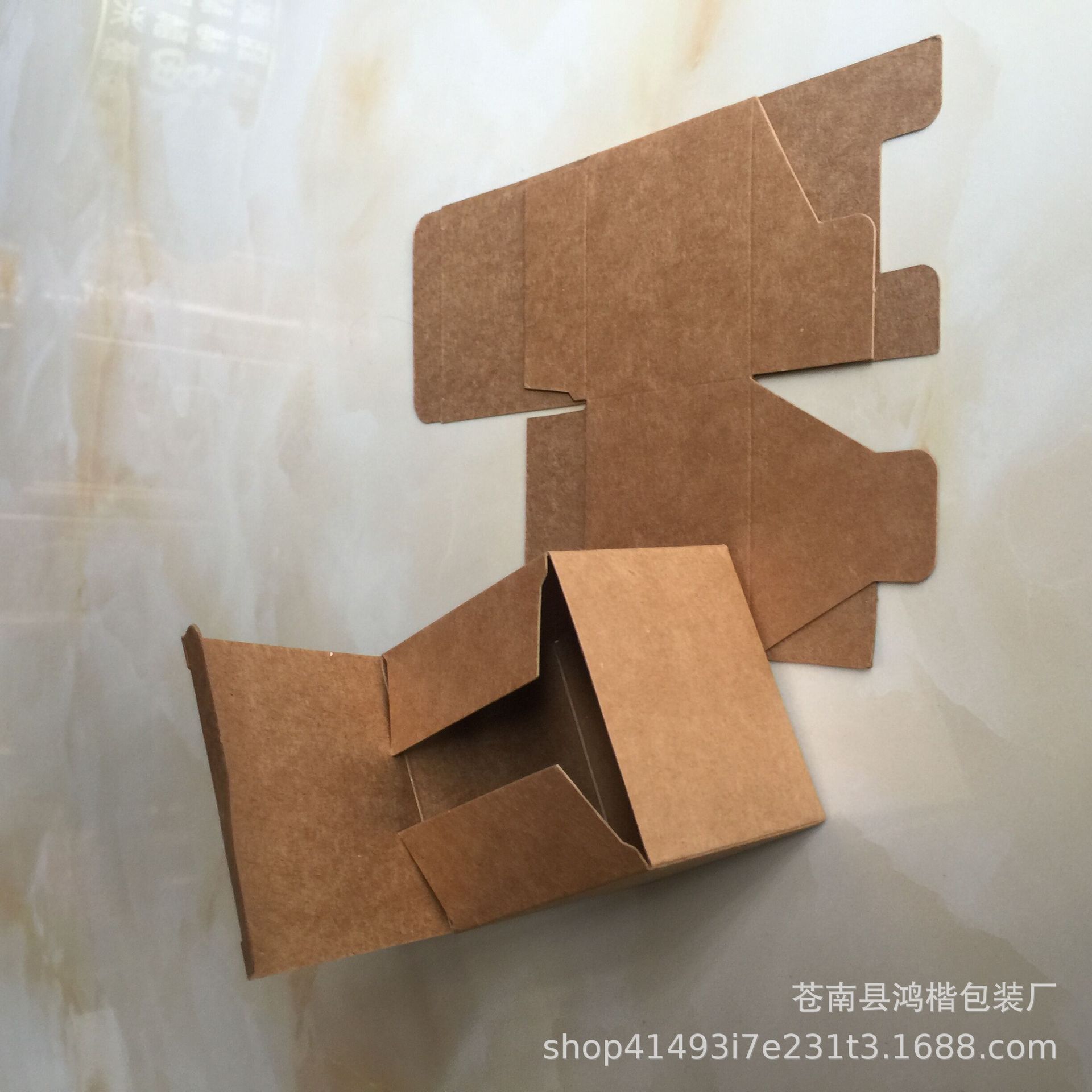 现货牛皮纸盒 翻盖折叠棕色牛皮纸盒 茶花茶叶包装盒-阿里巴巴