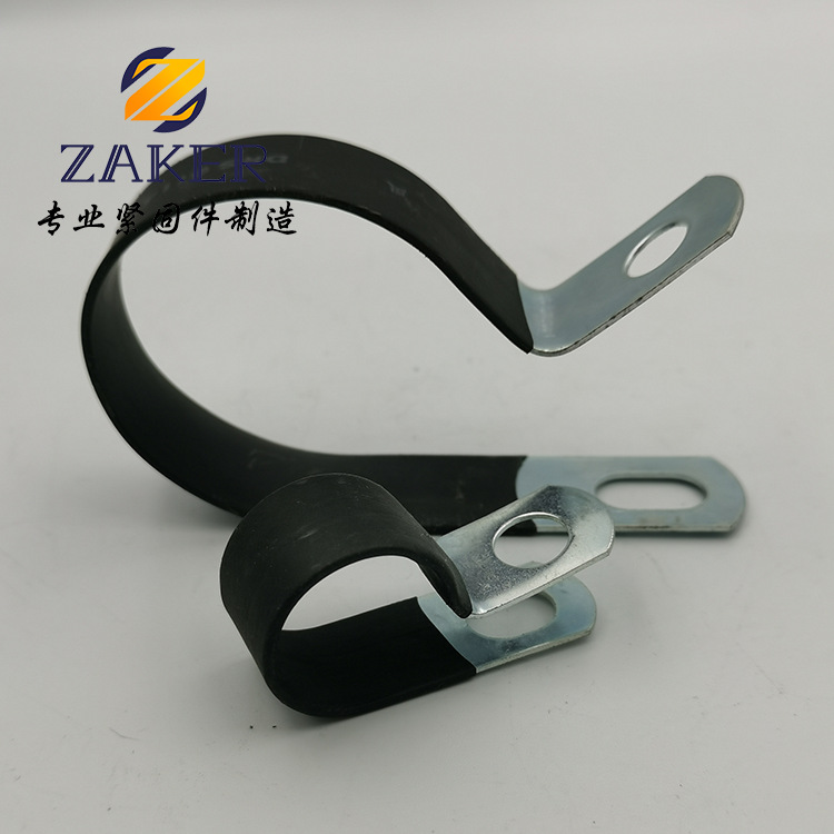 Q686单管夹片 线卡子R型卡箍管夹 连胶条卡箍 201 304电镀-阿里巴巴
