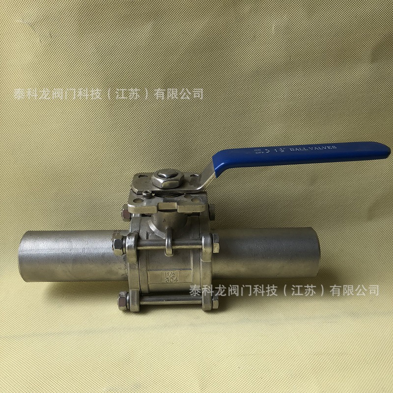 Q61F-16P三片式活接对焊接球阀不锈钢加长短管焊管球阀DN40 50 65-阿里巴巴