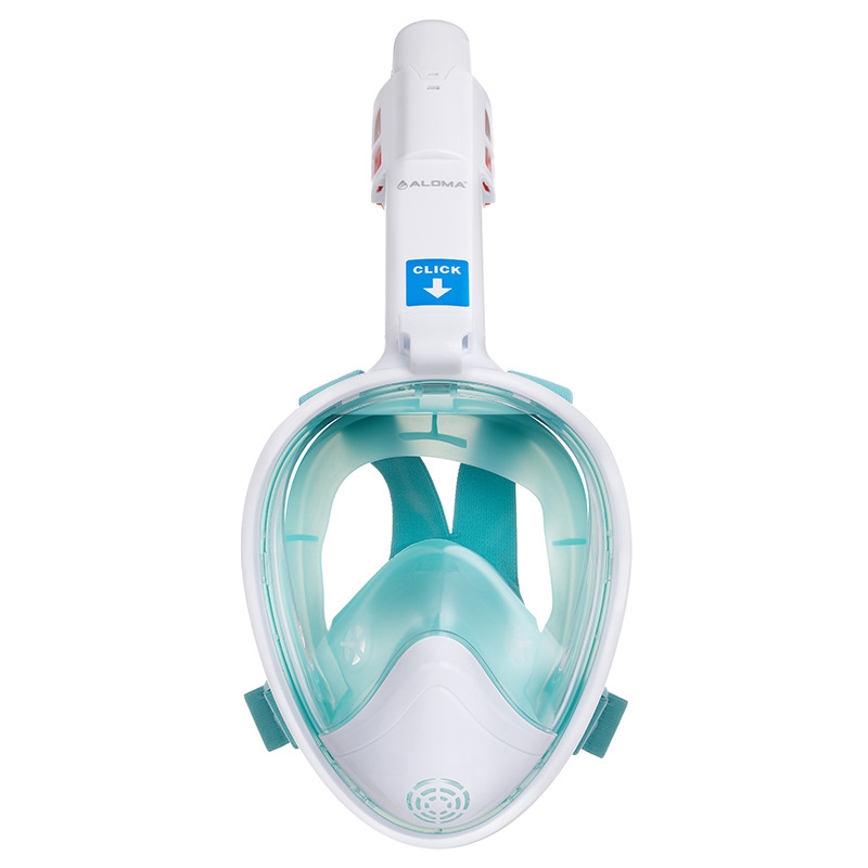 成人浮潜全面罩全干式防水学游泳全脸呼吸器面具液态硅胶浮潜装备-阿里巴巴