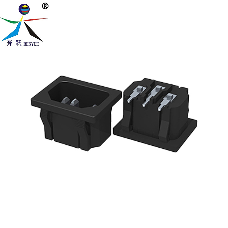 免费拿样 现货安规 嵌入式三插10A/15A 250V DB-14-2品字电源插座-阿里巴巴