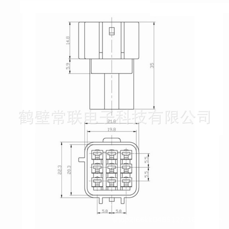 原装THB/天海PP0433805 汽车连接器DJ7091-2.3-11黑色 200*5/X-阿里巴巴