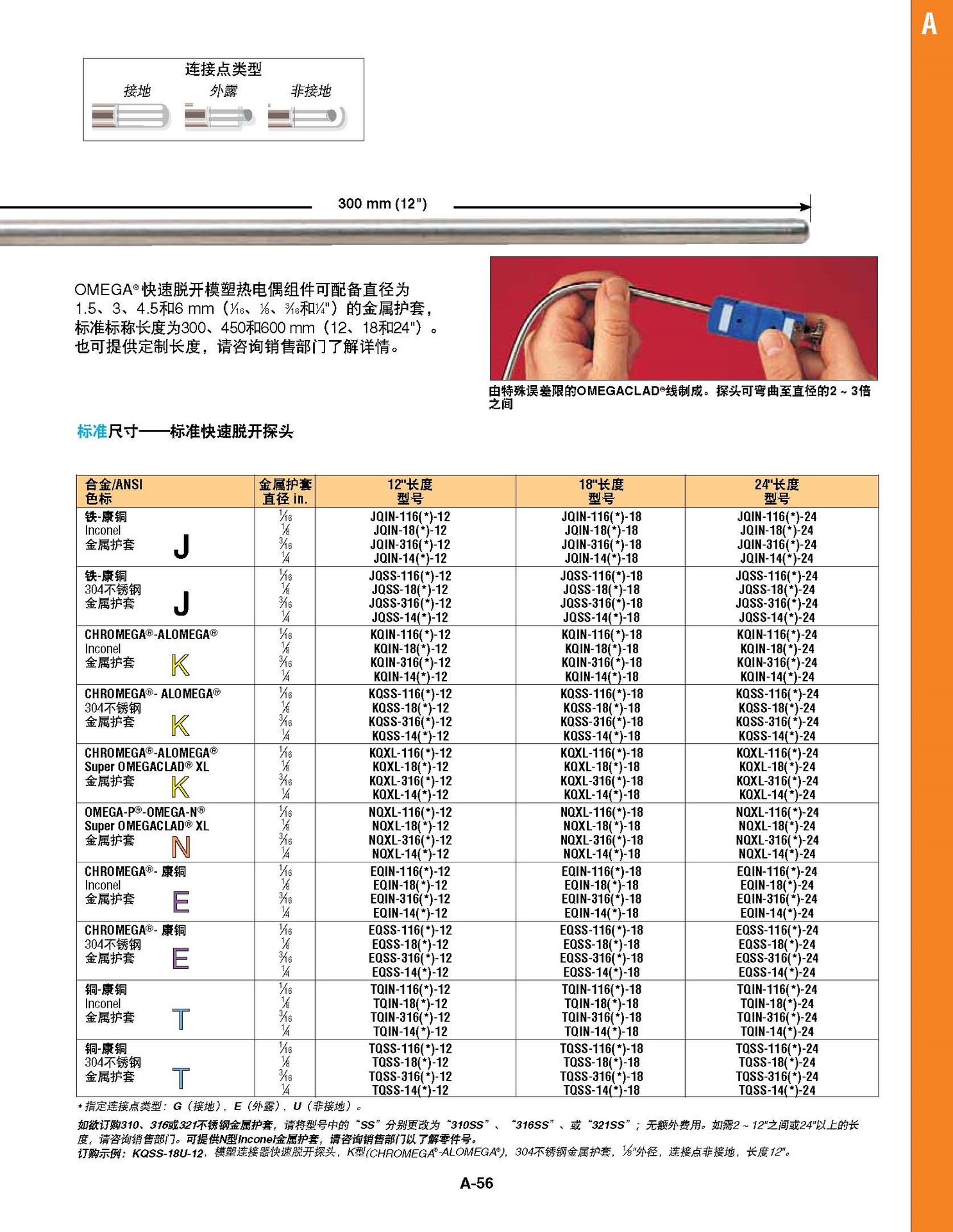 N型热电偶NQXL-116U-80,NQXL-M30U-180,NQXL-18U-60,NQXL-14G-12-阿里巴巴