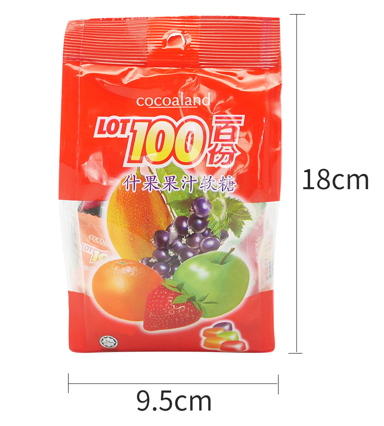 马来西亚LOT100一百份什果芒果果汁软糖150g 进口QQ水果喜糖批发-阿里巴巴