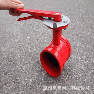 D81X-16Q 手柄沟槽蝶阀 球墨铸铁材质 卡套连接 DN250-阿里巴巴