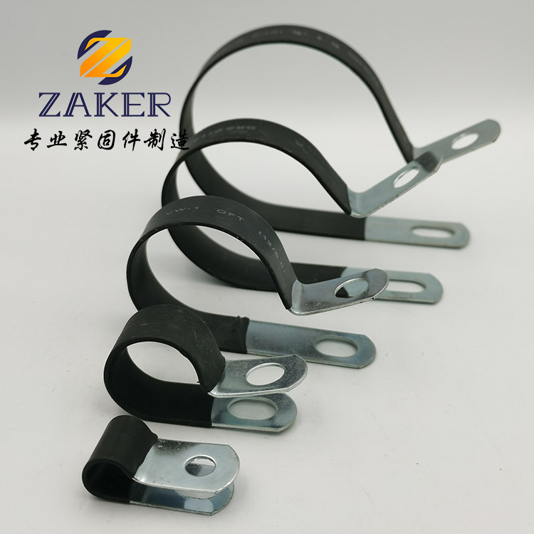Q686单管夹片 线卡子R型卡箍管夹 连胶条卡箍 201 304电镀-阿里巴巴