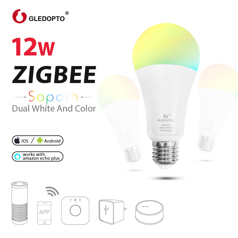 ZIGBEE ZLL 智能控制灯泡 LED RGBW/CW 全彩控制 12W灯泡 E27灯-阿里巴巴