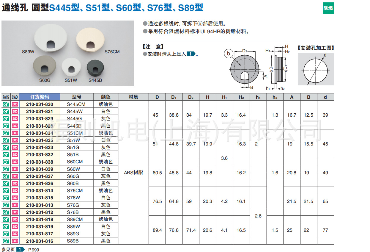 世嘉智尼SUGATSUNE蓝普LAMP通线孔圆型S445、S51、S60、S76、S89-阿里巴巴