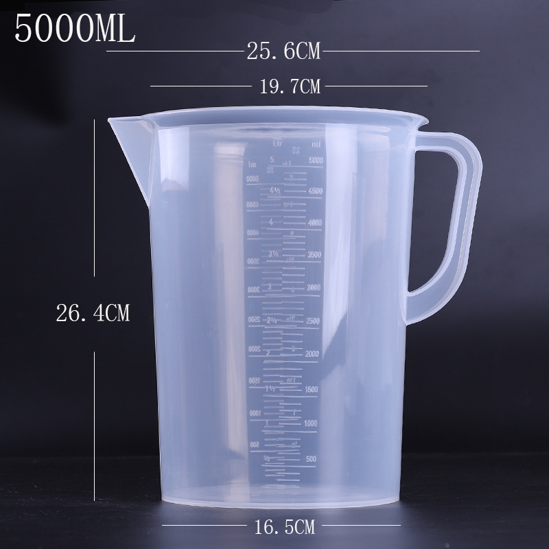 5L升塑料大量杯加厚5000ml毫升计量杯安全PP材质带刻度量桶刻度杯-阿里巴巴