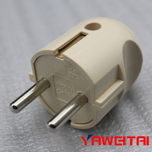 欧式插头，德式小型插头，带接地极小插头 CEE7/4德标插头-阿里巴巴