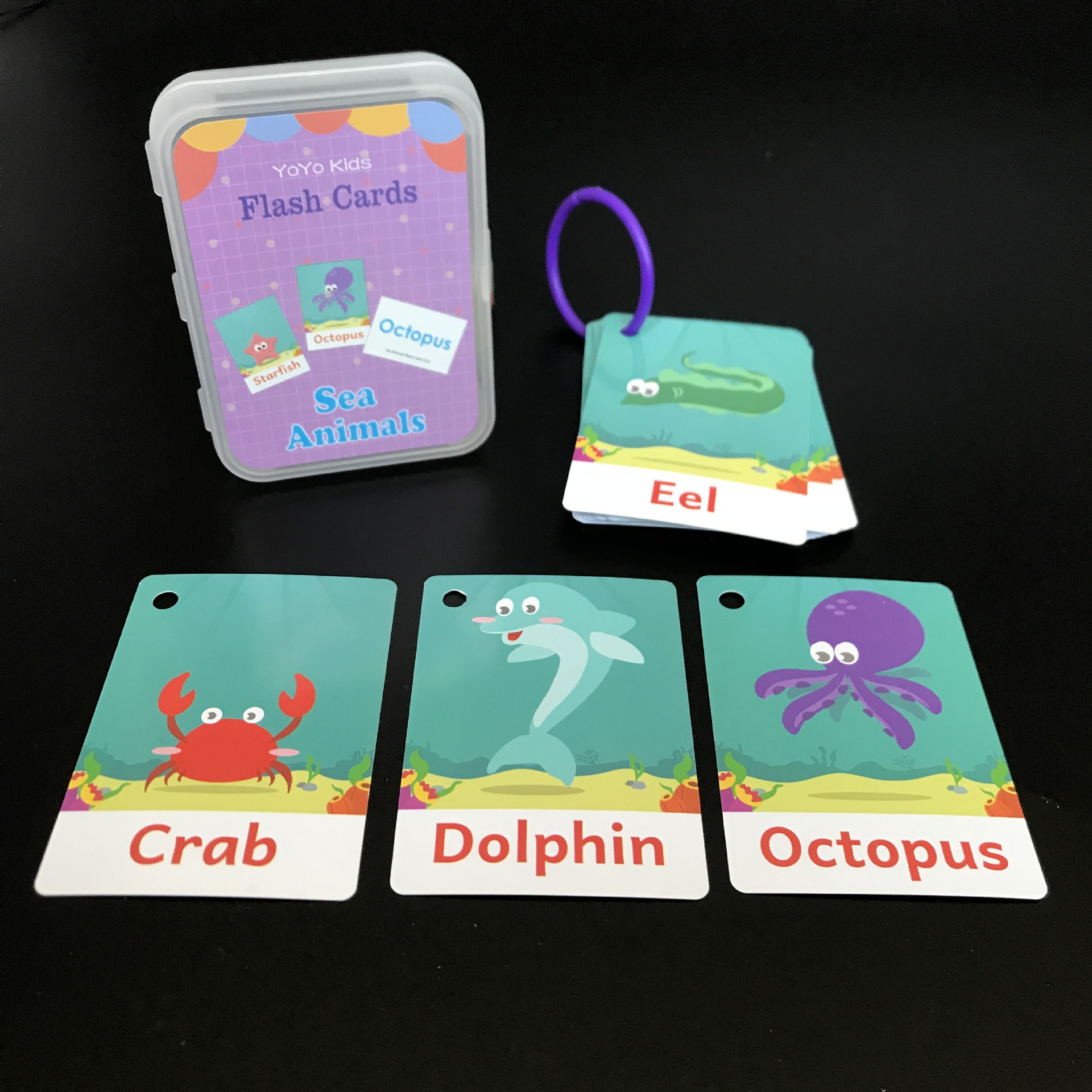 现货跨境儿童早教英语学习闪卡flash cards形状动物颜色水果职业A-阿里巴巴