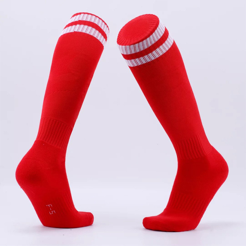 2 pairs men youth football socks children's non-slip over knee length ...