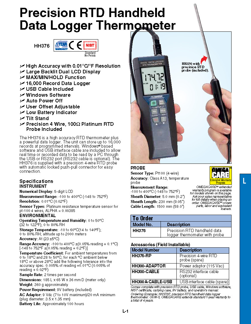 HH376RTD手持式数据记录器温度计记录仪HH376-RP铂电阻探头-阿里巴巴