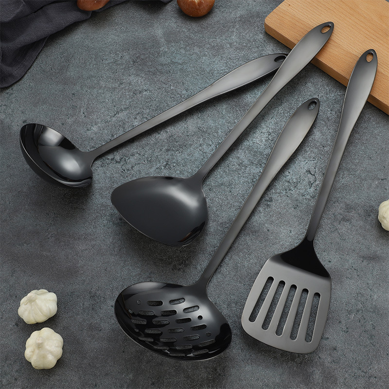 Titanium-Plated Series Stainless Steel Kitchenware Set Cooking Spatula ...