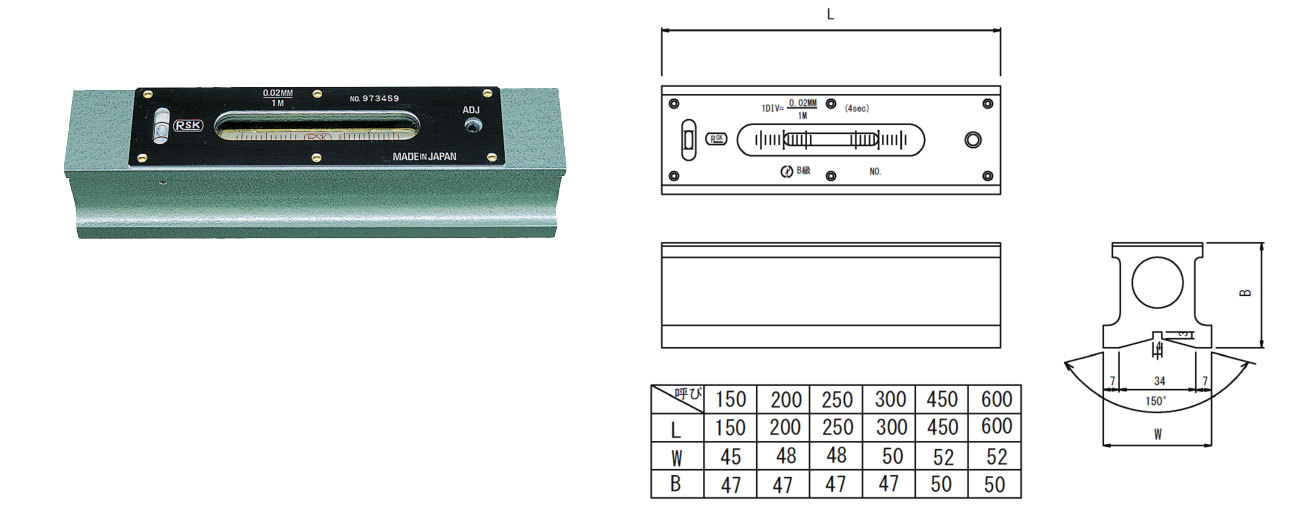 日本RSK机床调试专用542-1502条式水平仪150mm*0.02现货供应-阿里巴巴