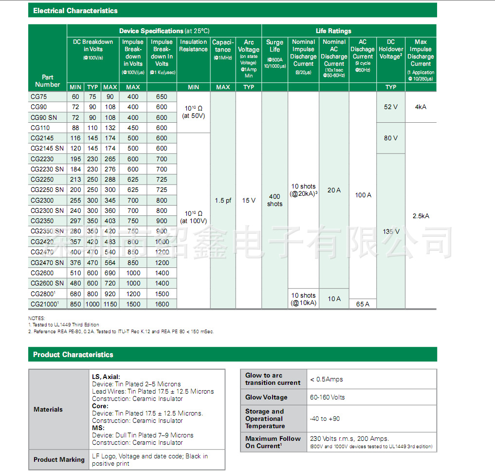 陶瓷气体放电管 CG2-350 8*6贴片封装SMD 10KA 2R350V-8 CG2350-阿里巴巴
