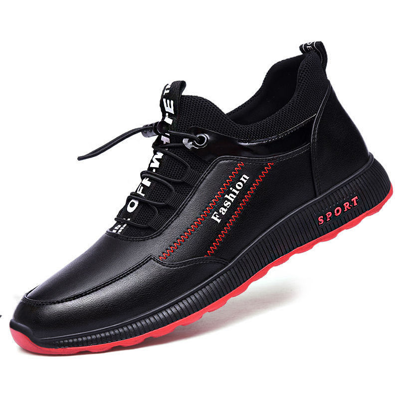 Men's Shoes Autumn 2020 New Men's Casual Shoes PU Leather Running Shoes ...