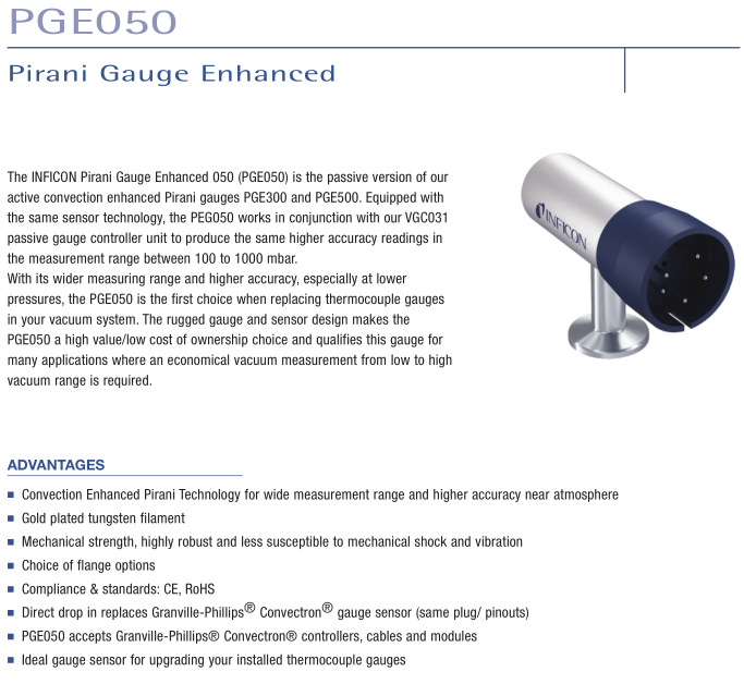 INFICON PGE050 皮拉尼真空计 英福康真空计 PN:352-500-阿里巴巴