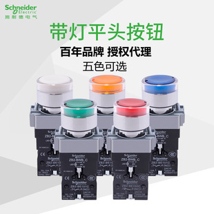 代理带灯按钮 XB2BW33B1C 24V绿红黄白蓝色 AC220V-阿里巴巴