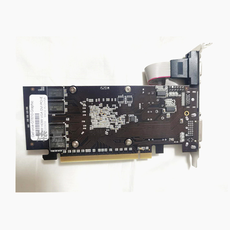 批发全新GT210/610双屏高清小机箱1G独立显卡半高刀卡PCI-E亮机卡-阿里巴巴