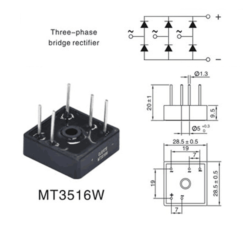 三相整流桥针脚 MT3516W5016W ST3516W ST5016W-阿里巴巴