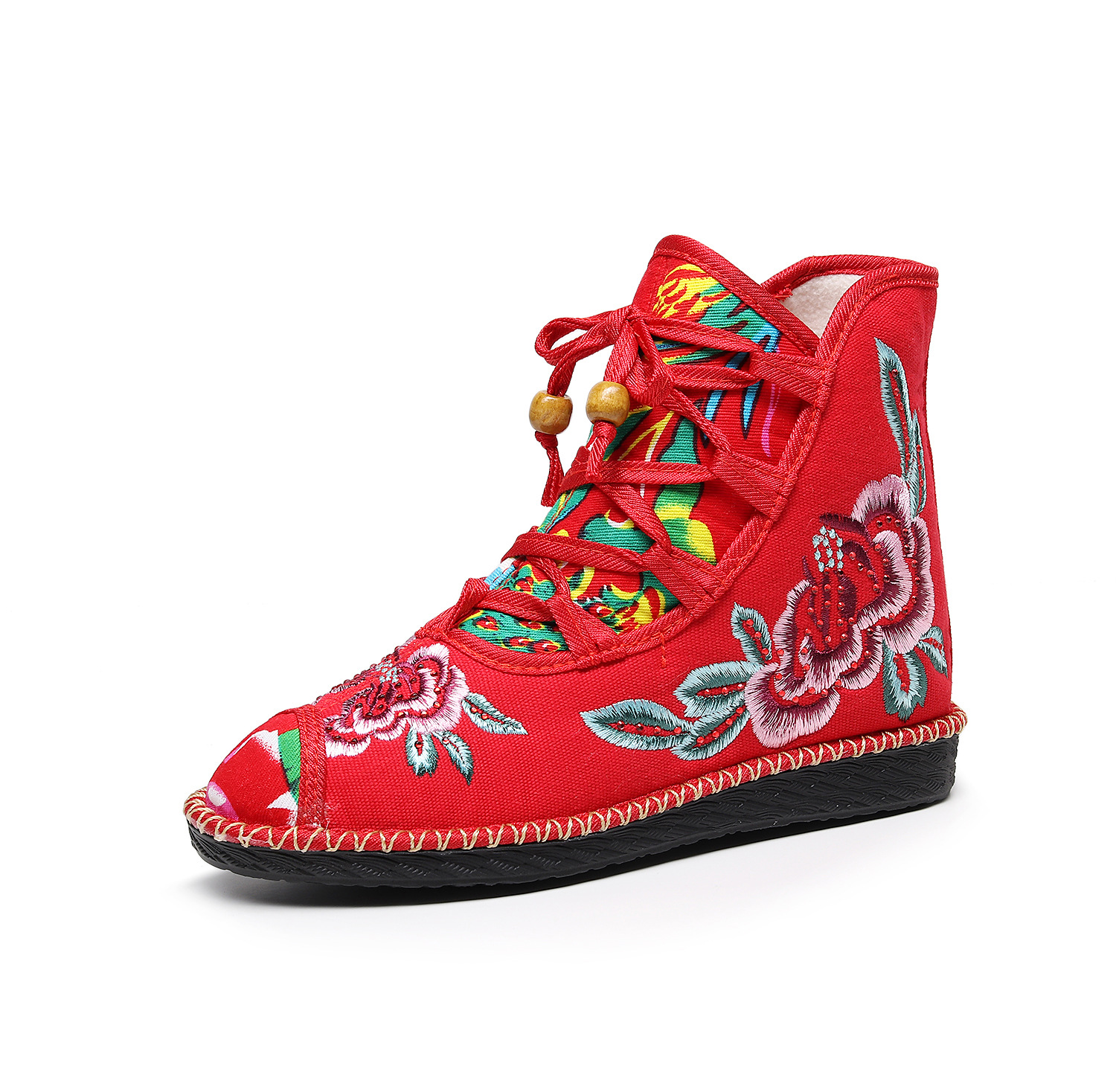 2020 Autumn and Winter Old Beijing Cloth Shoes Women's Embroidered ...