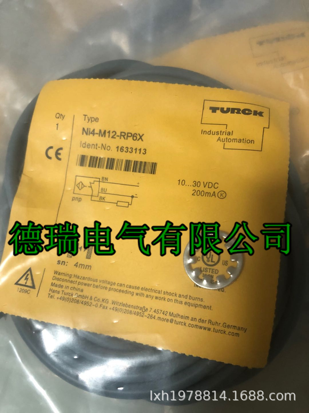 现货德国TURCK图尔克接近开关 传感器NI4-M12-RP6X AP6X 质保二年-阿里巴巴