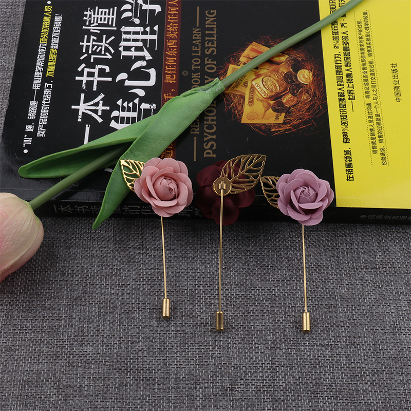 日韩时尚山茶花胸针布艺花胸针丝巾扣别针刺马针衣饰服装胸花饰品-阿里巴巴