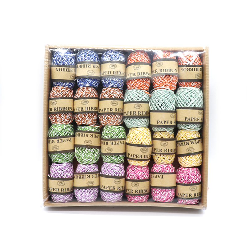 Boxed Color Braided Hemp Rope Paper Rope Creative Handmade diy Braided ...