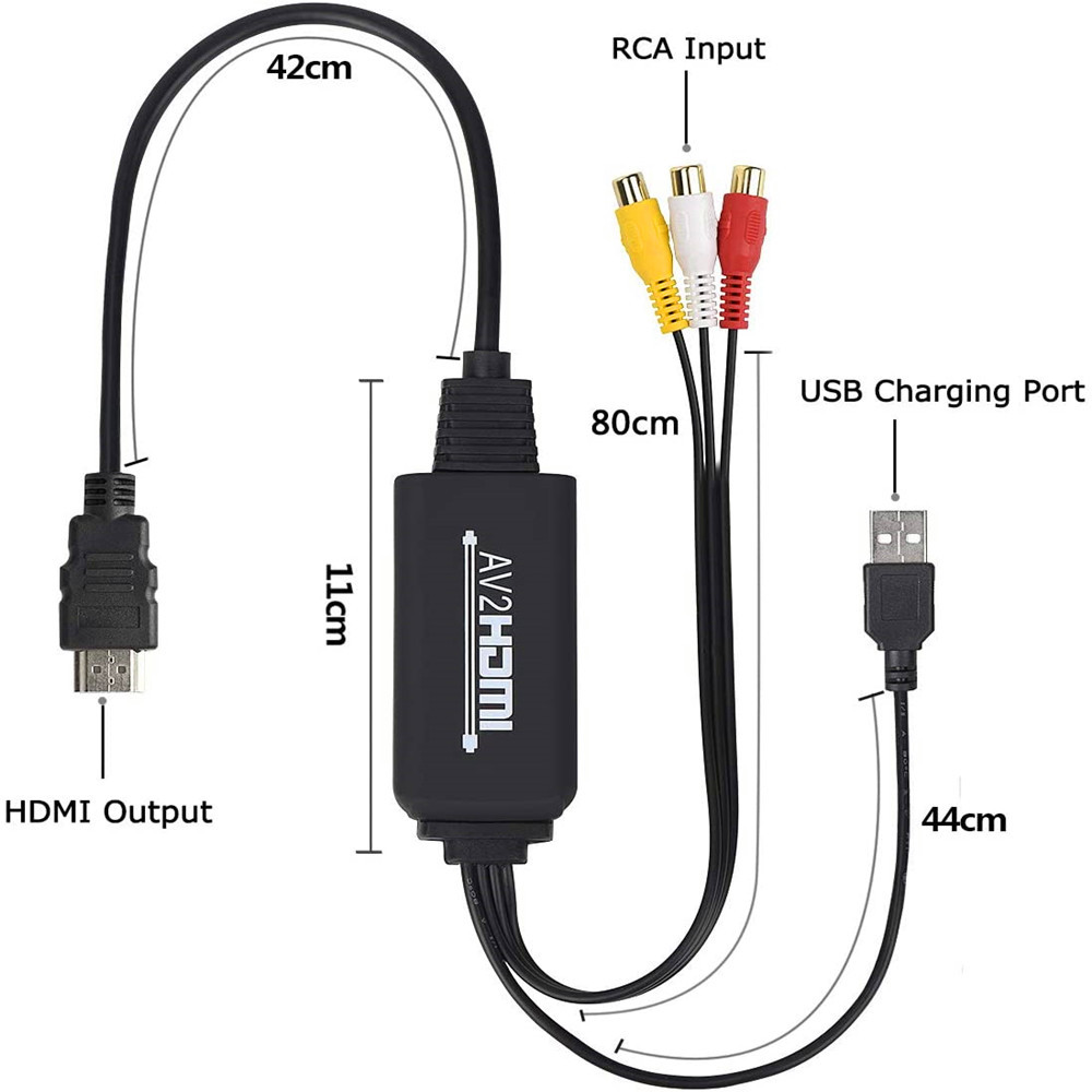 厂家直销AV母头转HDMI高清转换器 RCA转HDMI AV2hdmi av转hdmi-阿里巴巴