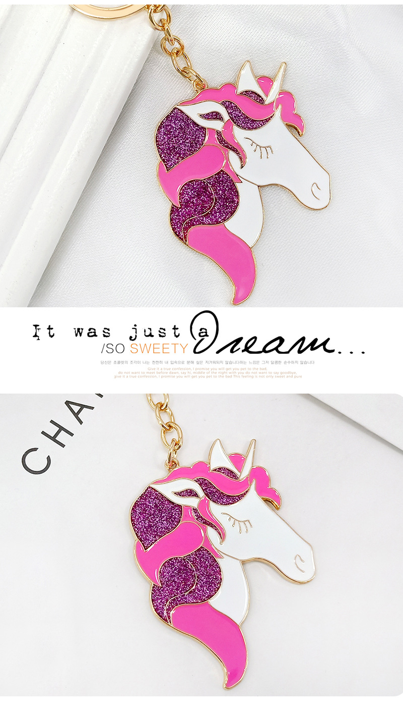 Wholesale alloy cute cartoon keychain creative dripping pony pendant ...