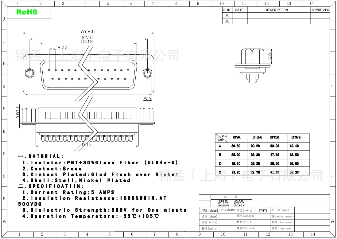 DB-25PIN焊线式黑胶 前铆 25芯母头 25孔 VGA串口焊线 接插件-阿里巴巴