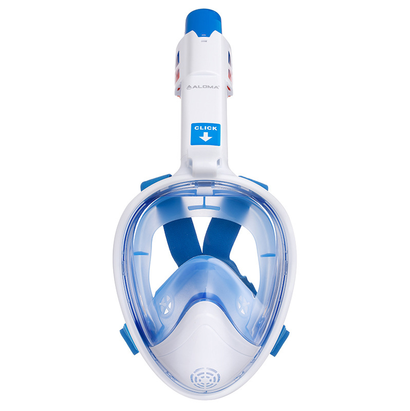 成人浮潜全面罩全干式防水学游泳全脸呼吸器面具液态硅胶浮潜装备-阿里巴巴