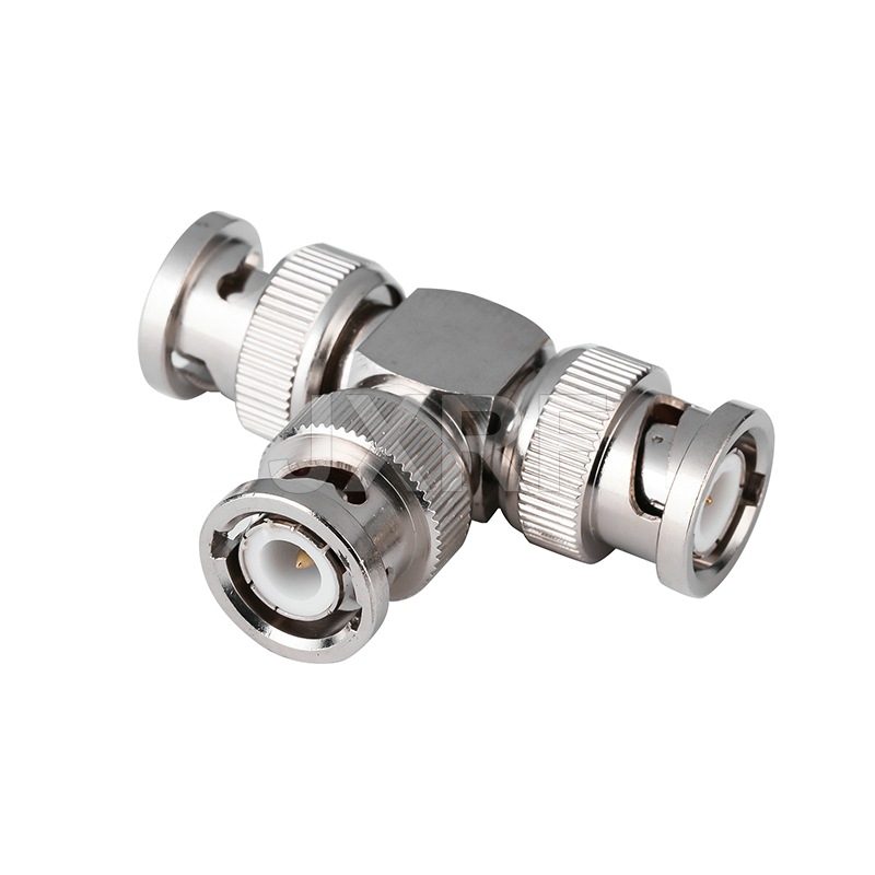 JXRF连接器BNC三通射频同轴转接头三分BNC-JJJ公头三通头三路BNC-阿里巴巴