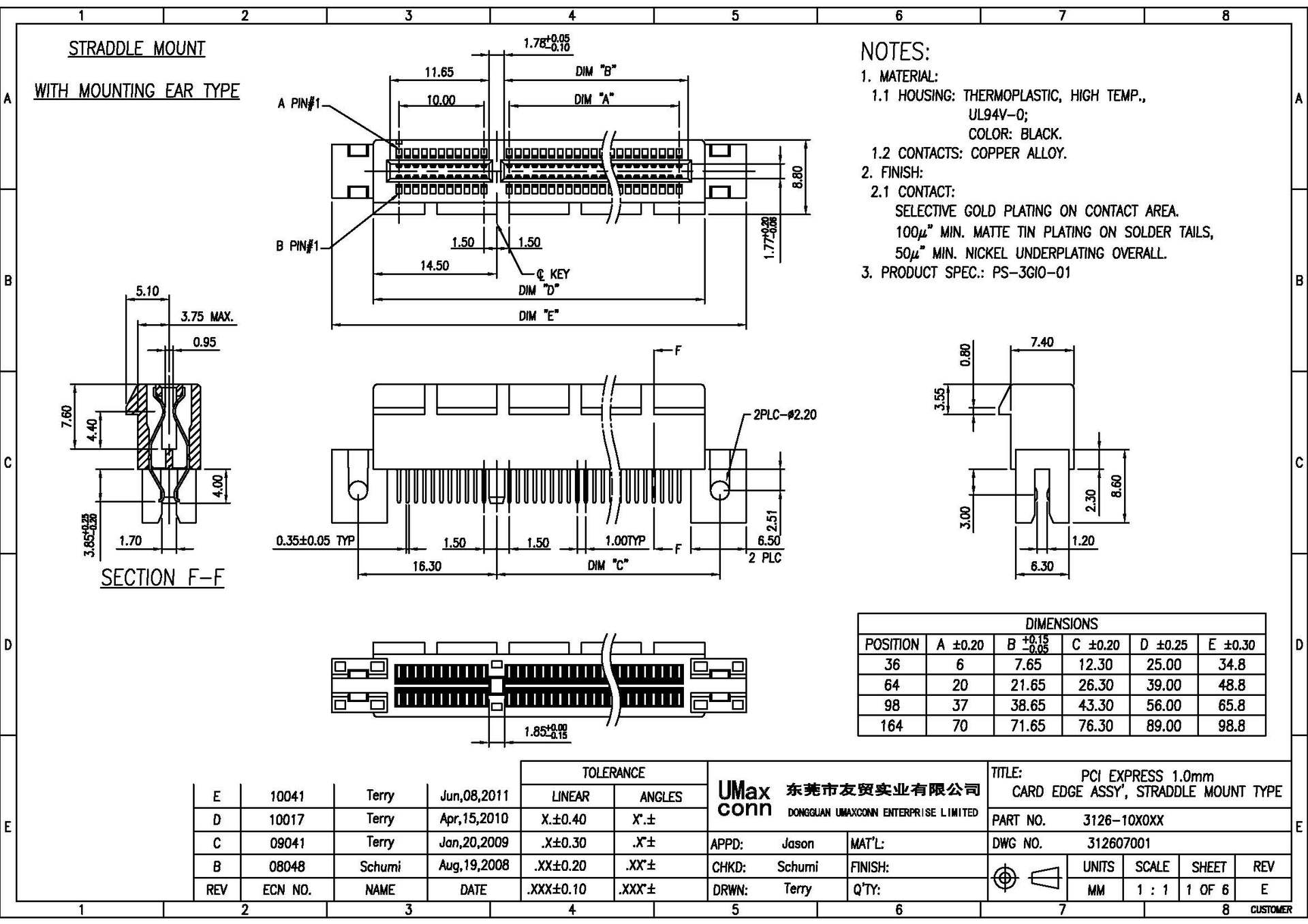 PCIE连接器 带耳夹板式 98P 镀金15u 【国产:48248-0202】-阿里巴巴
