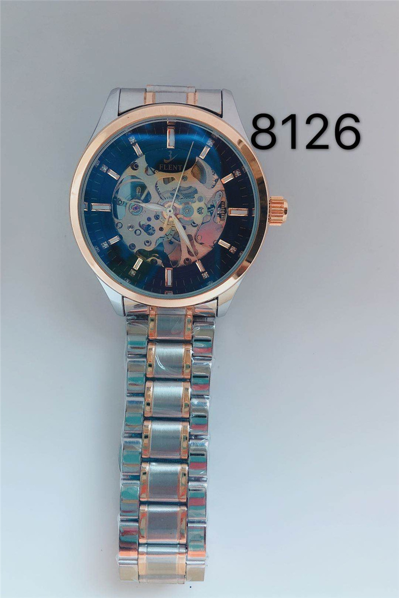 新款时尚FLENT男士机械腕表钢带商务全自动机械手表飞浪达8126-阿里巴巴