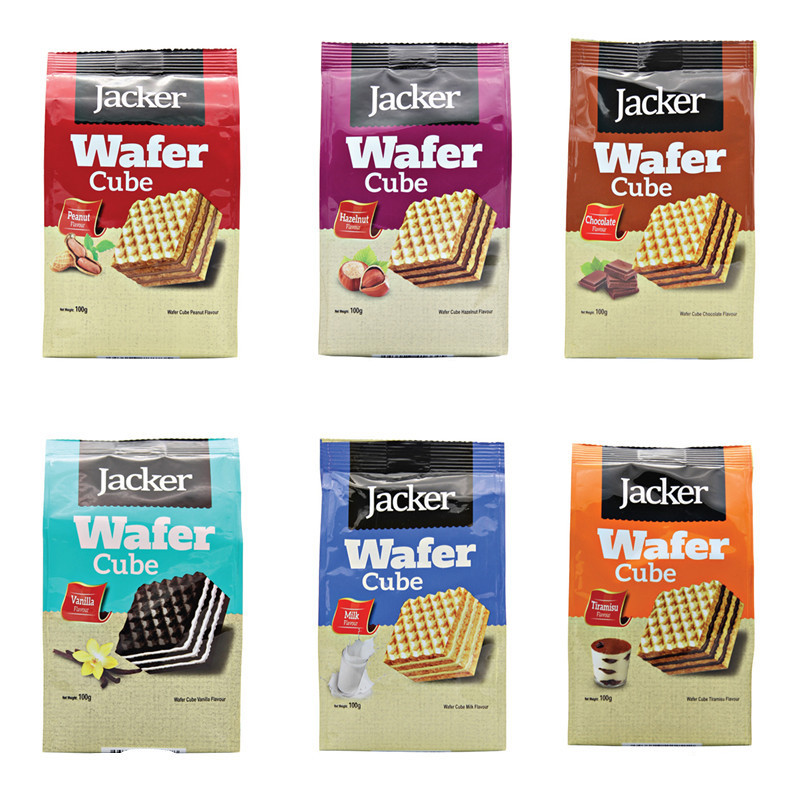 Malaysia Jacker Jack vanilla/peanut flavor square granular wafer ...