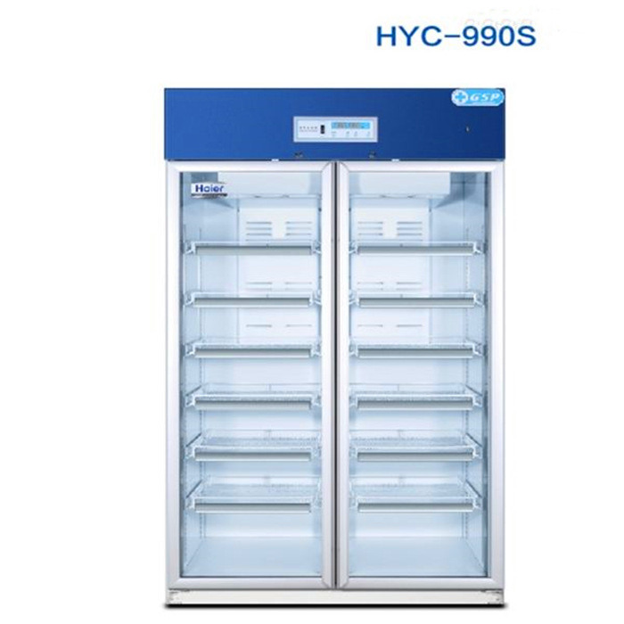 海尔HYC-990低温冰箱2-8℃HYC-990S药品冷藏箱疫苗试剂GSP带湿度-阿里巴巴