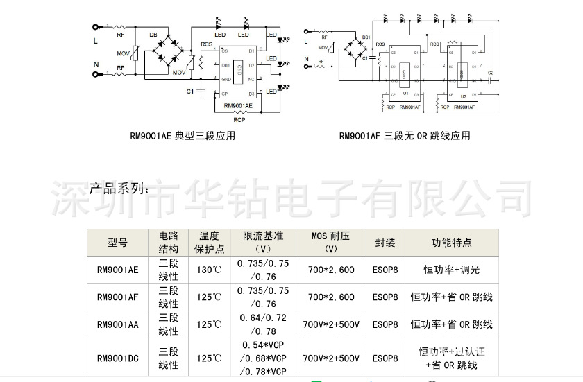 亚成微一级代理 LED去频闪电源芯片RM06R20B LED-阿里巴巴