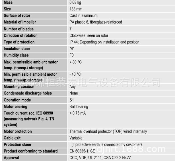 德国ebmpapst 机柜机箱风机R2E133-BH66-14离心散热风扇-阿里巴巴