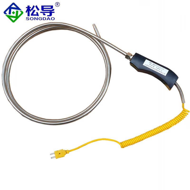 手持大手柄K型铠装热电偶WRNK-187/104M 锌/铝水高温炉用温度探头-阿里巴巴