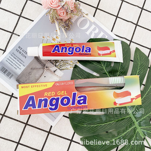 外贸英文出口 105g 红水晶 angola toothpaste 带刷量大价优-阿里巴巴
